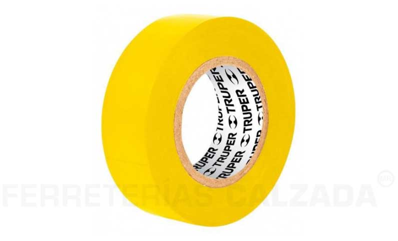 Cinta Aislante Amarilla 18MT X 19MM Truper 12503 - Ferreterias Calzada