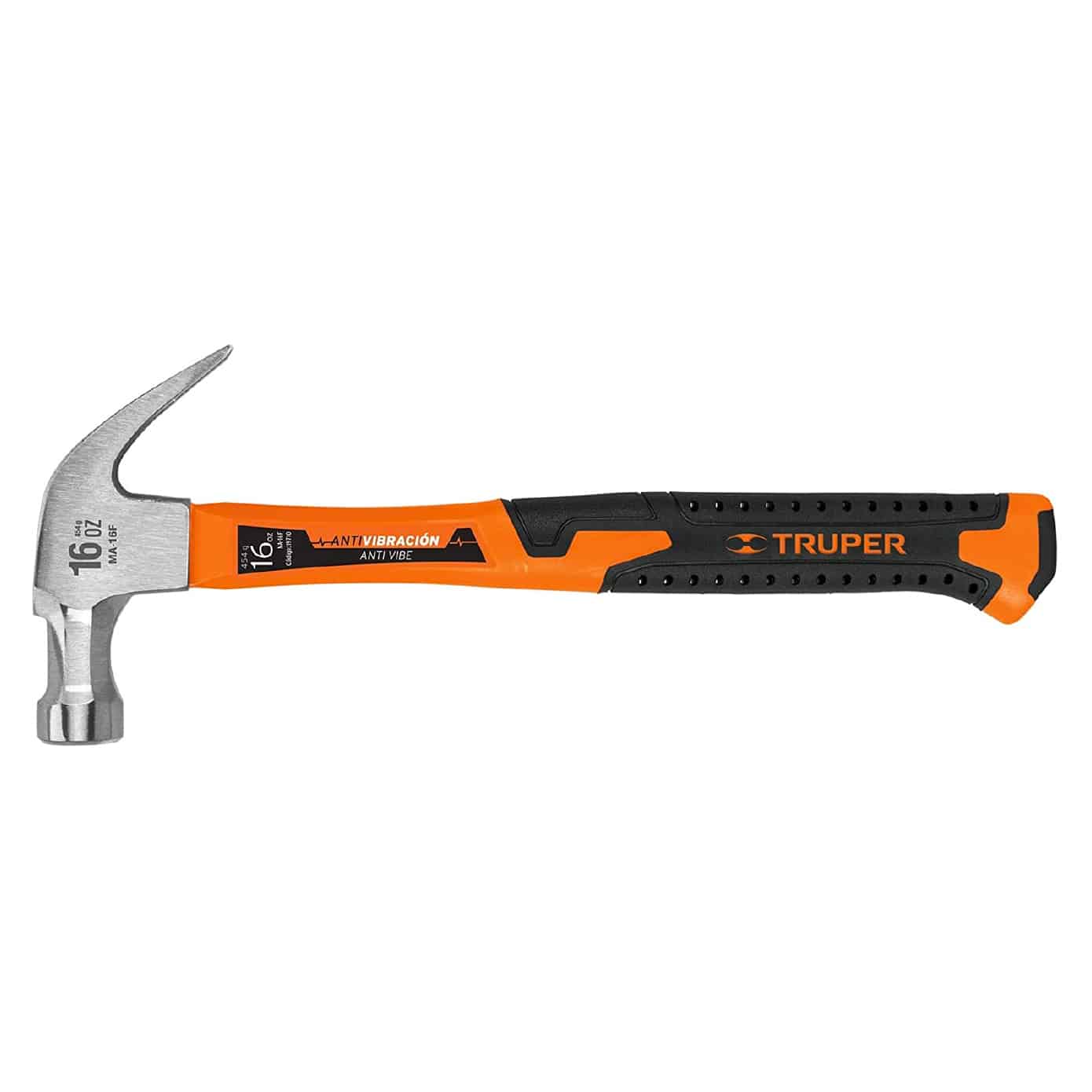 Martillo Una Curva Mango Fibra De Vidrio 16OZ Truper 19710 ...