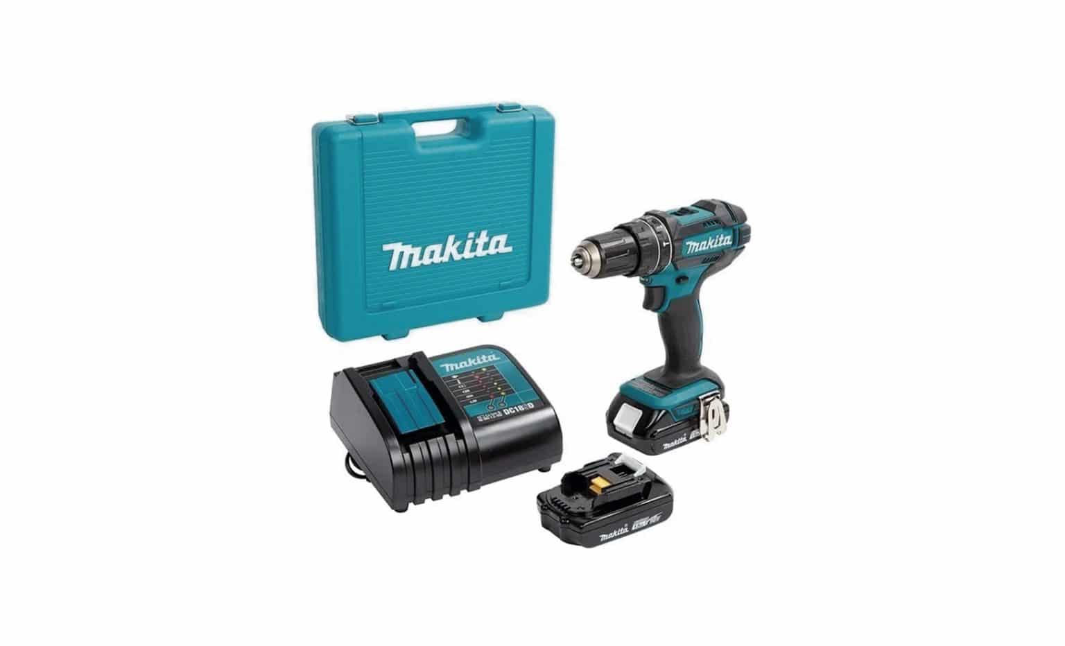 Rotomartillo Taladro Inalámbrico 1/2″ 18V 2 Baterias y Cargador Makita DHP482SYE - Ferreterias ...