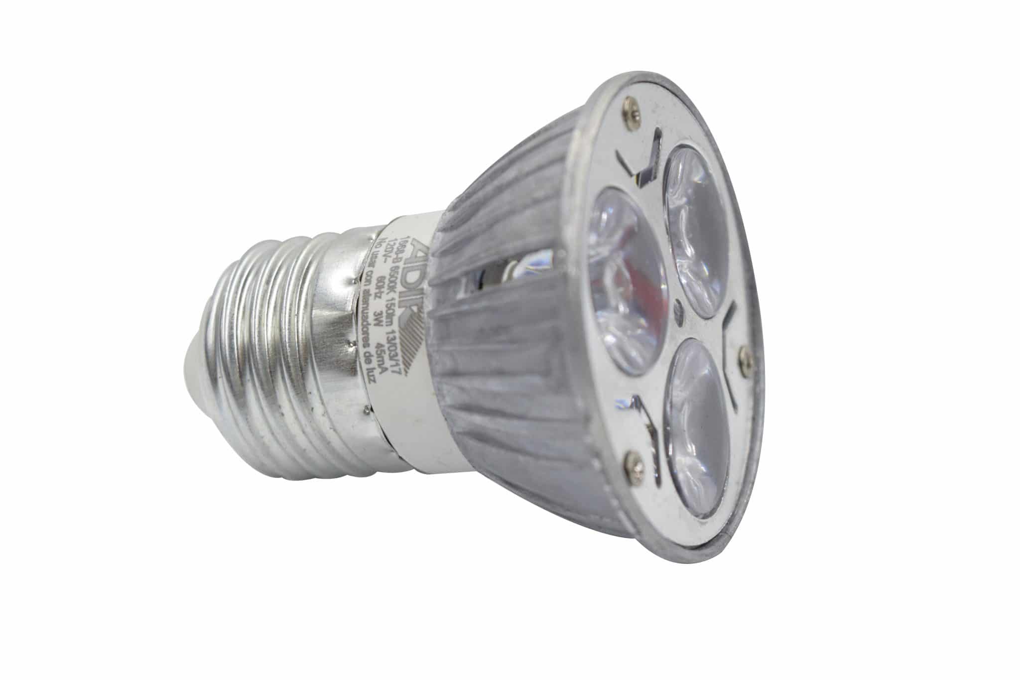 Foco Dicroico Luz Blanca De 3 Super Led Adir AD-1668-B - Ferreterias ...