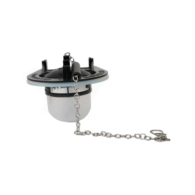 Sapo/Flapper 3″ Negro Universal Con Sello De Silicona Cadena De Acero ...